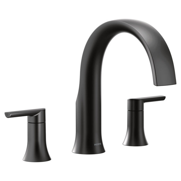 Moen Doux Double Handle Deck Mounted Roman Tub Faucet Trim & Reviews | Wayfair